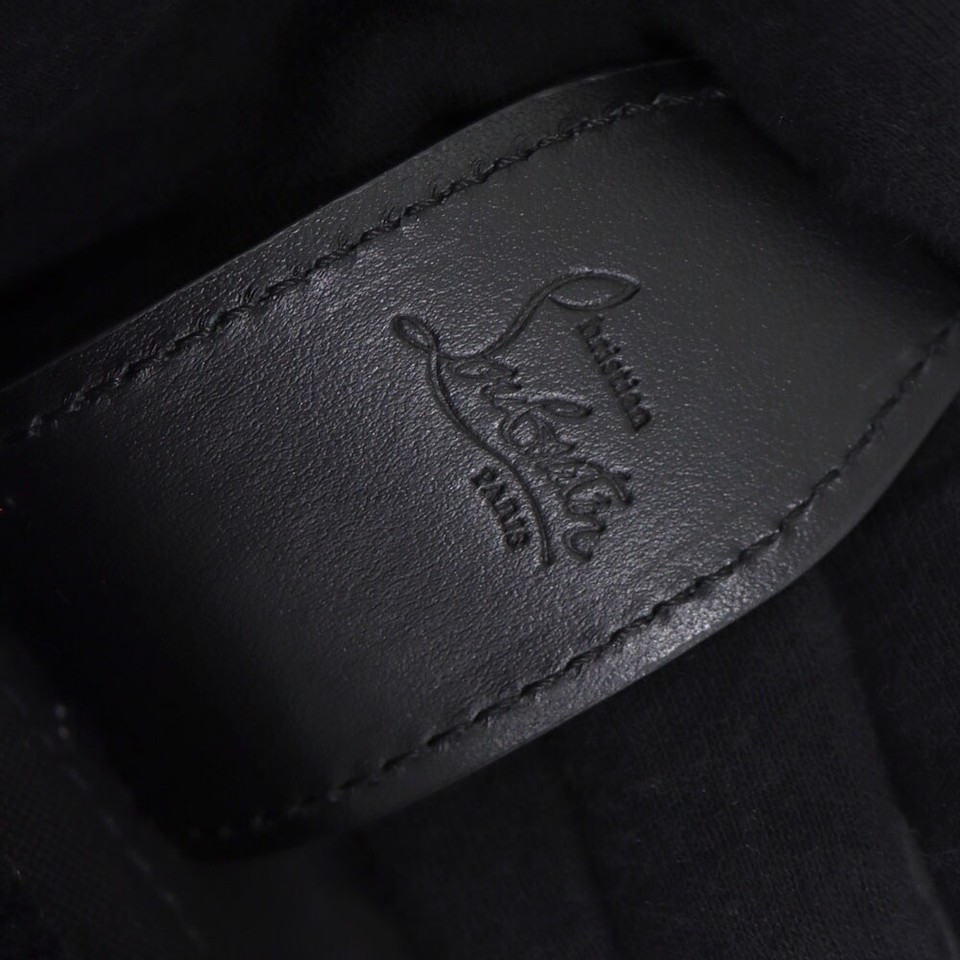 Christian Louboutin 2WAY Tote Bag 3215121 Flange Bus Black Leather ...