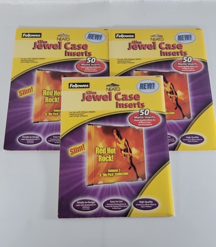 3 x 50 Packs Fellowes Printable CD Jewel Case & DVD Inserts Labels | eBay