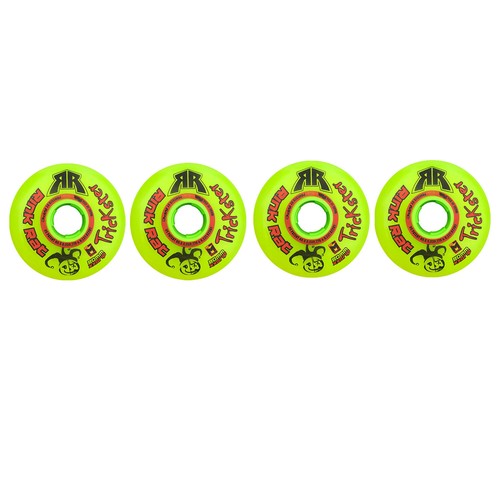Rink Rat Wheels 80mm 79A Trickster XX Grn/Red 4-Pack Inline Indoor ...