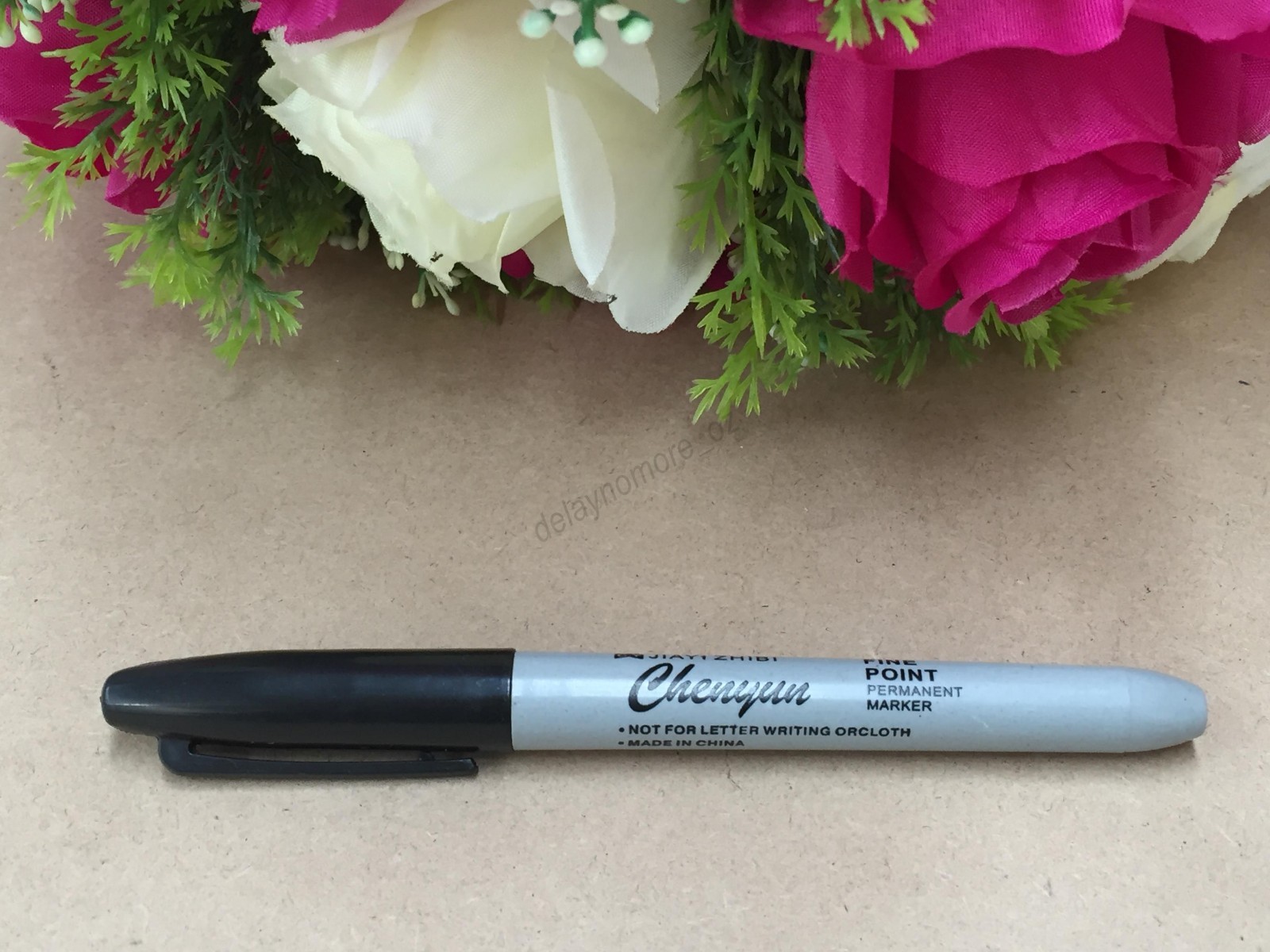 12 x Black Permanent Marker Pen Set Fine Point Craft Office Fast Dying ...