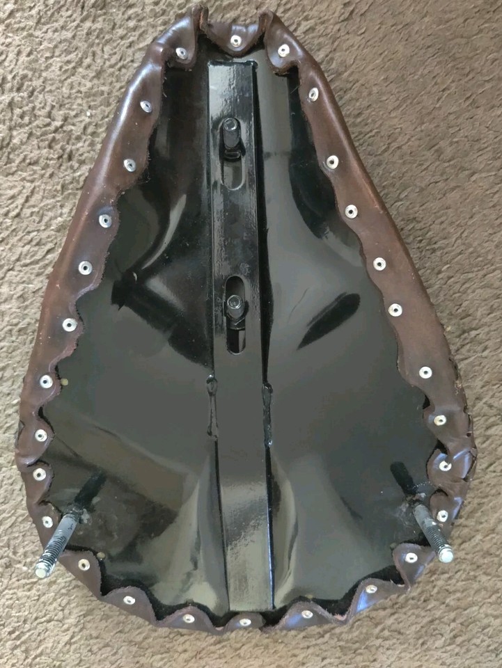 Hand Tooled Leather One Of One Motorcycle Spring Seat Sportster Harley ...