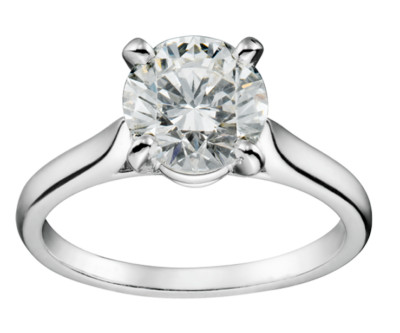 AMAZING CARTIER SOLITAIRE 1895 PLATINUM ENGAGEMENT RING 0.40 CT SIZE 9. ...