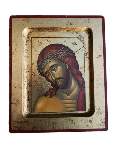 Greek Russian Orthodox Handmade Wooden Icon Christ Nymphios 12.5x10cm ...