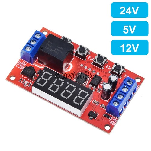 10A DC 5V 12V 24V Adjustable Time Delay Relay Module Timming Trigger ...