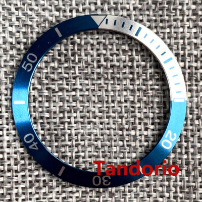 38mm Slope Silver blue/Blue Orange Alloy Bezel Insert Fit 40mm Auto ...