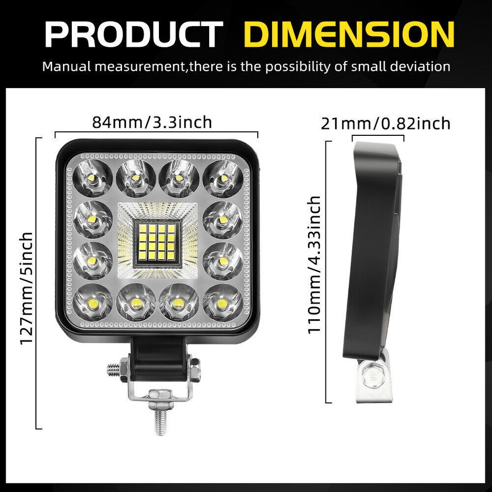 2PCS LED WORK LIGHTS for Caterpillar Skid Steers Excavator Forklift ...