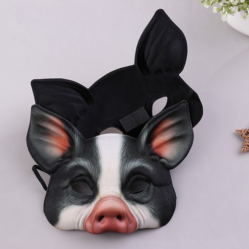 Halloween 3D Tiger Pig Animal Half Face Mask Masquerade Party Cosplay ...