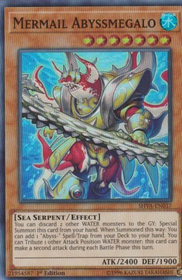 YUGIOH HOLO CARD MERMAIL ABYSSMEGALO SHVA-EN037 1ST EDITION | eBay