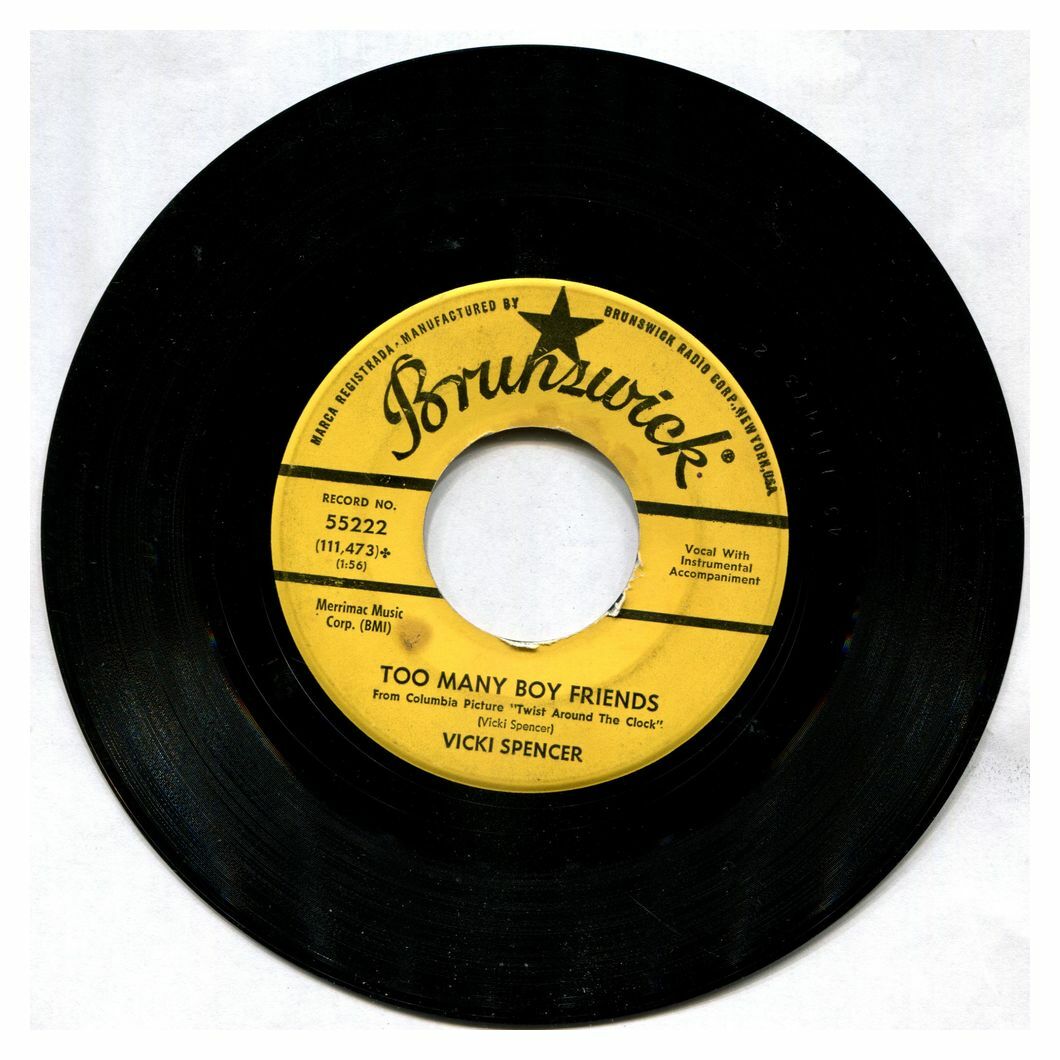 Vicki Spencer - He's So Sweet / Too Many Boy Friends (7" 45 RPM Promo ...
