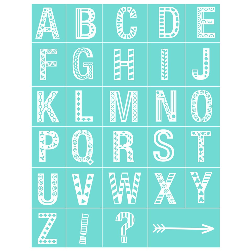 Silk Screen Printing Stencil Letters Adhesive Mesh Transfer Pillow Wood ...