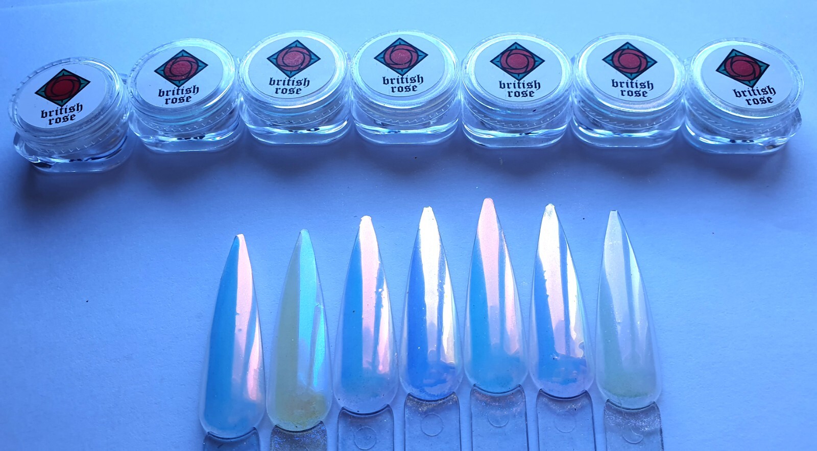 Silk AURORA CHROME POWDER NAIL AB Dust BIAB MIRROR Effect RAINBOW UK | eBay