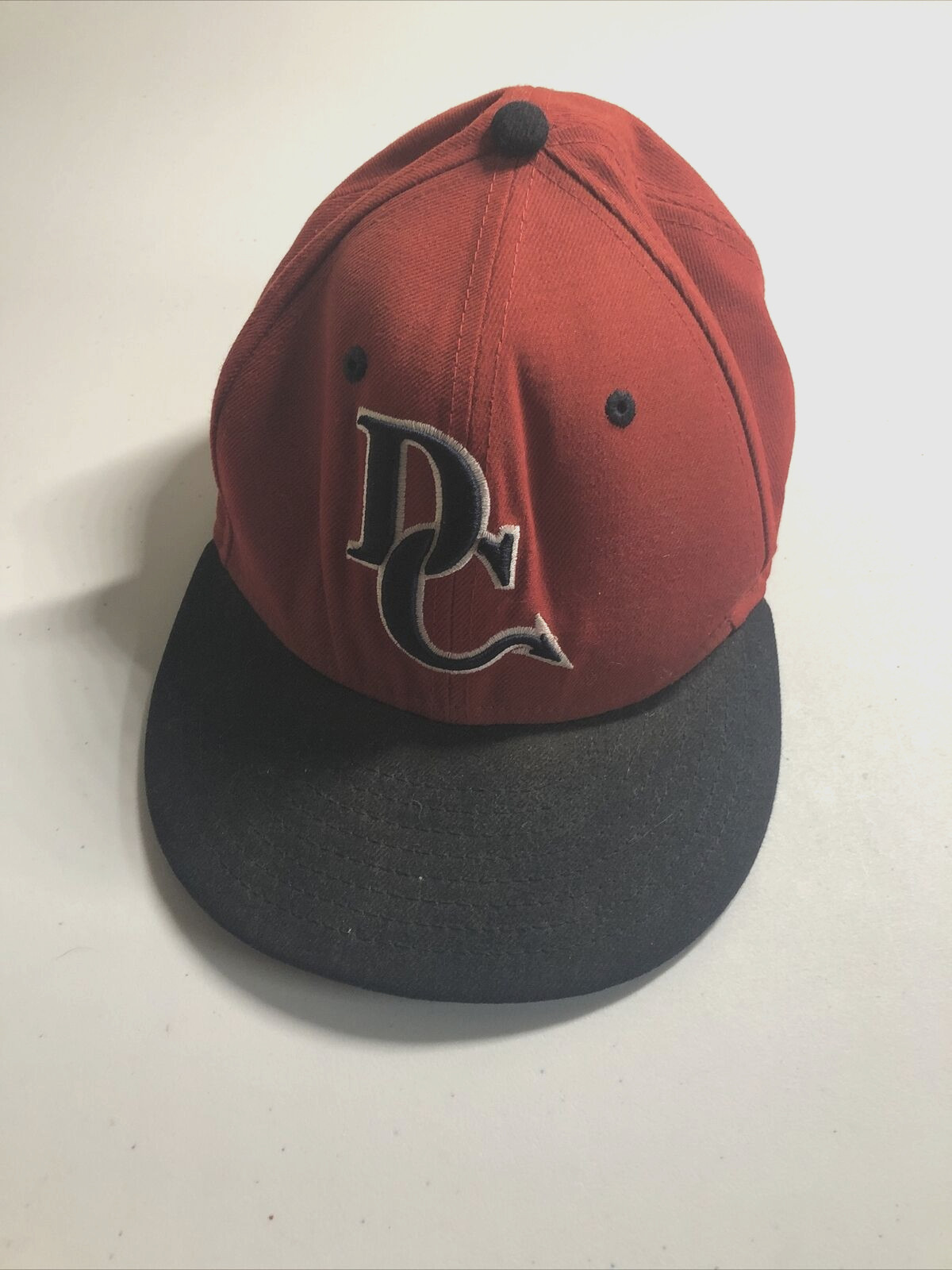 New Era 59Fifty Red & Black DC Logo Fitted Hat Americ… - Gem