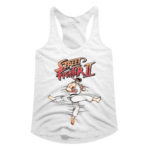 Street Fighter II Ladies Racerback Tanktop Ryu Roundhouse Kick Tank | eBay