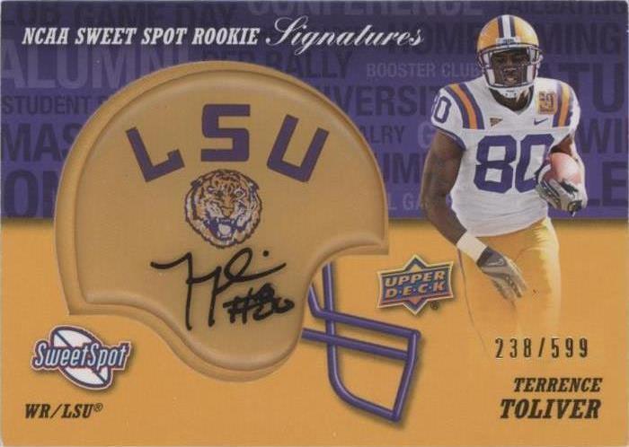 2011 Upper Deck Sweet Spot - Rookie Signatures Terrence Toliver #RS-TT ...
