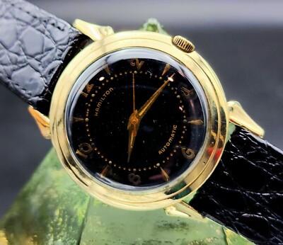 Vintage HAMILTON 1950's Retro Automatic 17J GF Men's Watch W/ Unique ...