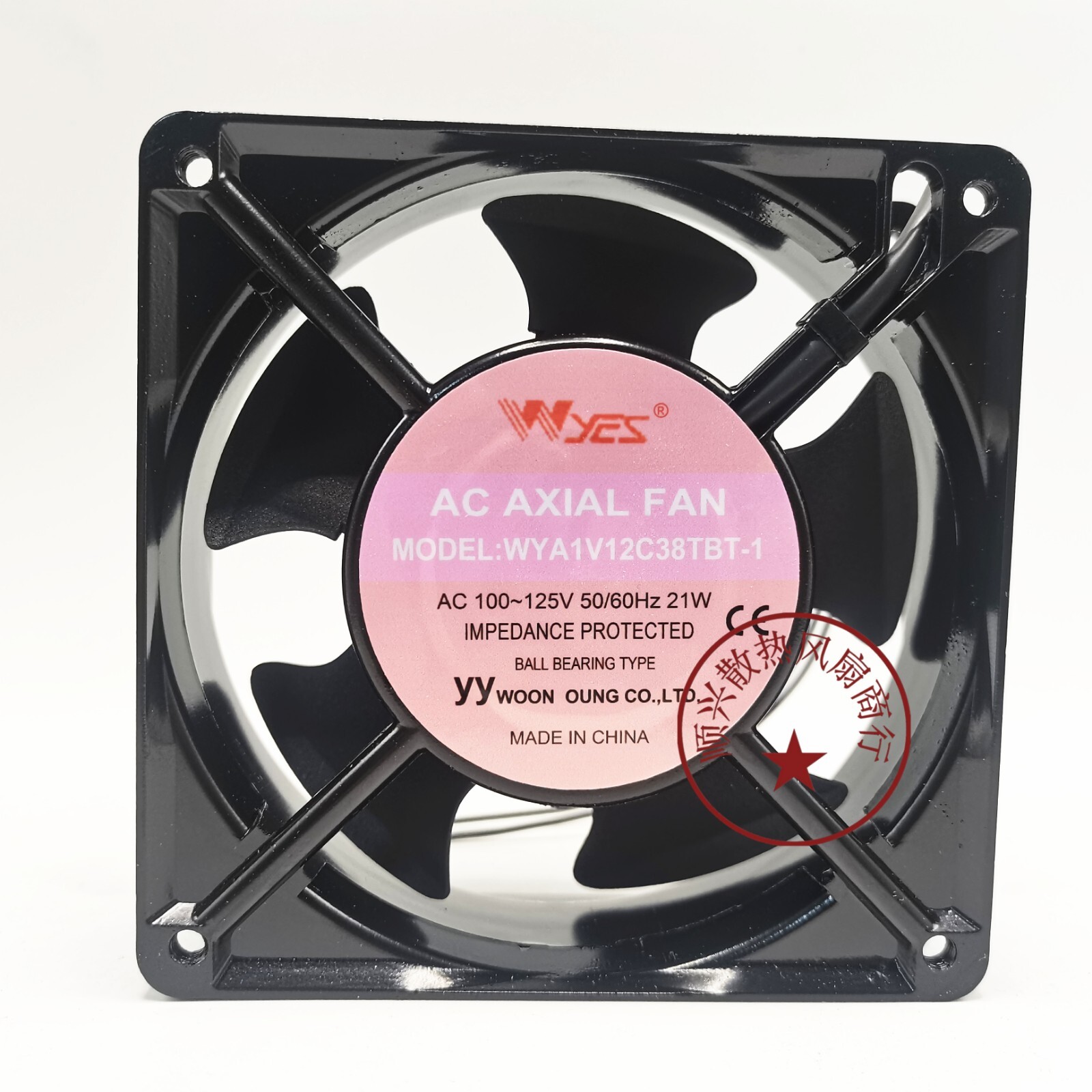 1 PCS WYES Fan WYA1V12C38TBT-1 100-125V 12038 12cm 2 wire cabinet ...