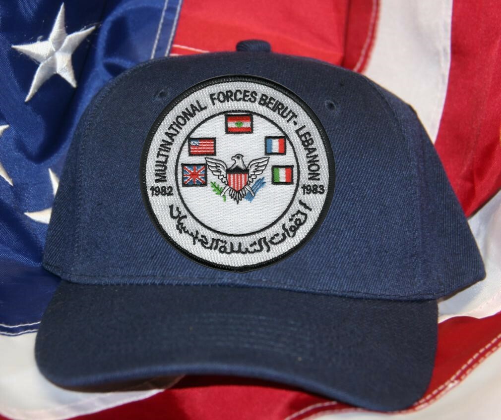 MULTINATIONAL FORCES BEIRUT-LEBANON HAT PATCH CAP US MARINES VETERAN ...