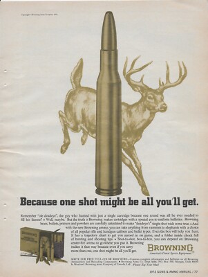 1972 Browning Bullets Because One Shot Might Be All You Get Vintage ...