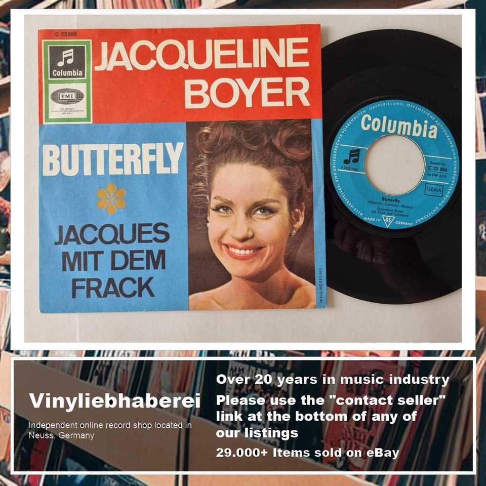 Jacqueline Boyer - Butterfly 7'' Vinyl Germany | eBay UK