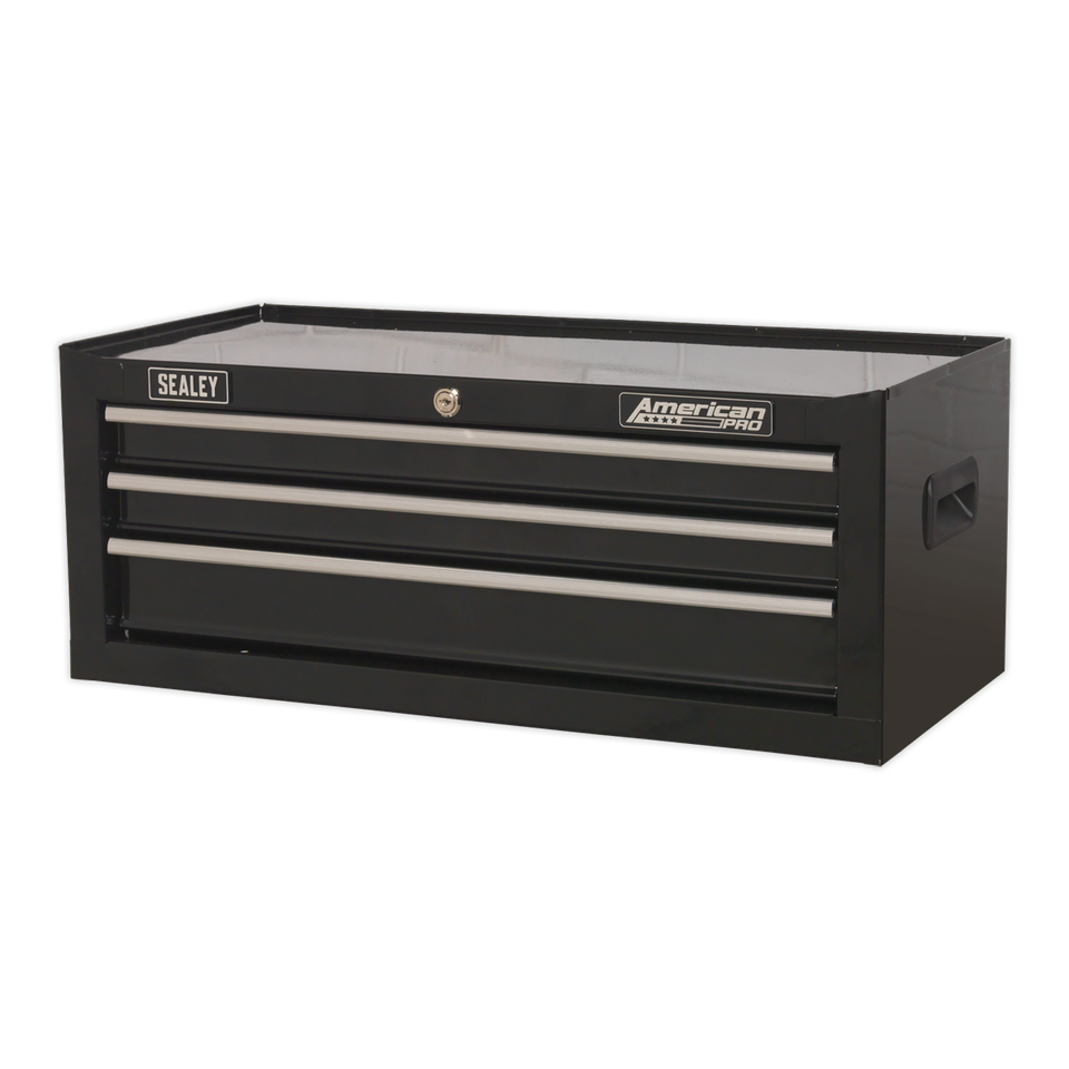 Sealey Mid-Box 3 Drawer with Ball Bearing Slides - Black Garage ...