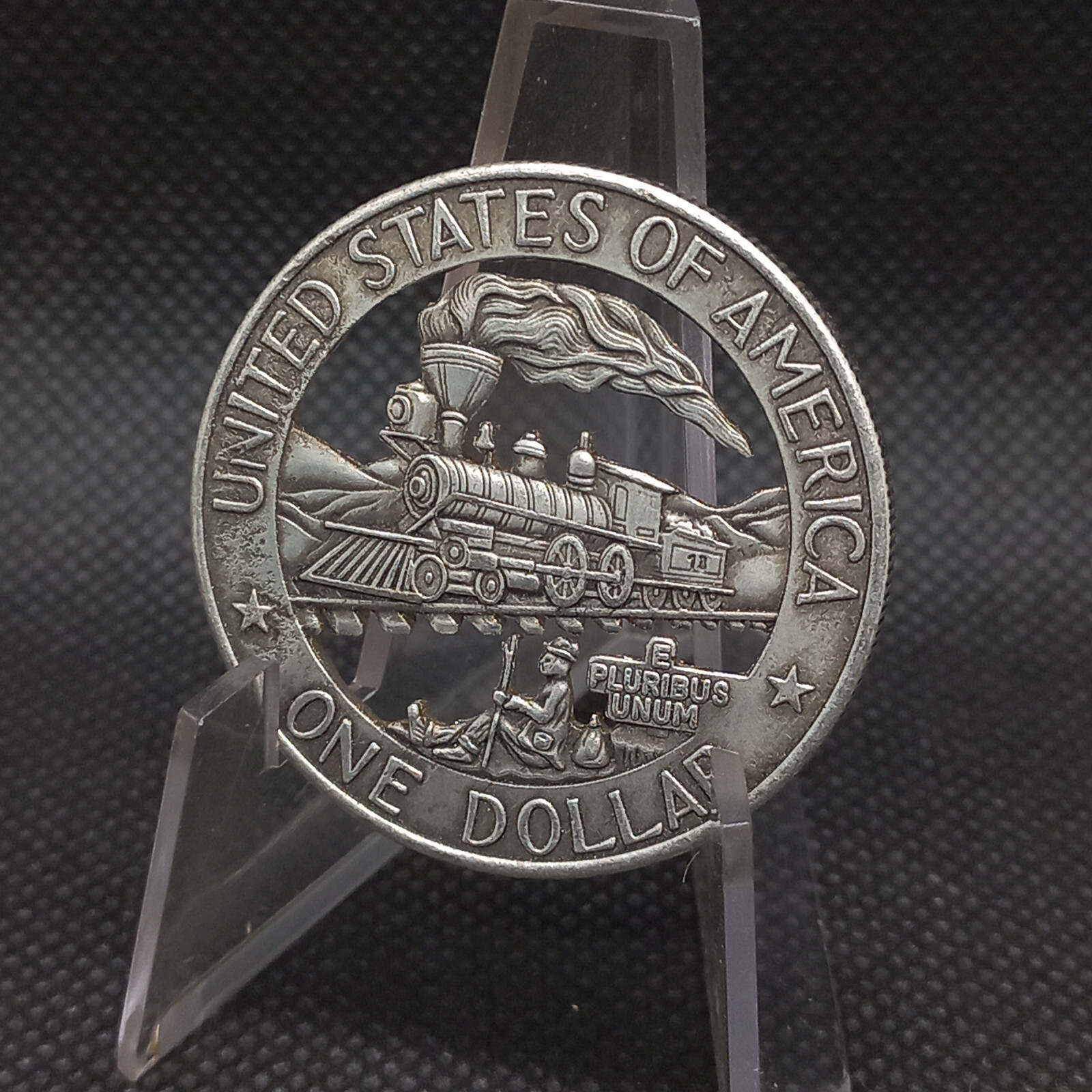 Hobo Cut Coin Train Tracks Railroad Homeless Man Travel American US Art ...