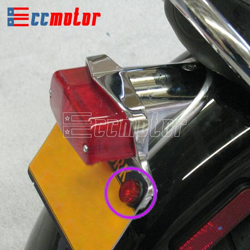 4 Pack Red Motorcycle License Plate Fasteners Reflector/Reflective Caps ...