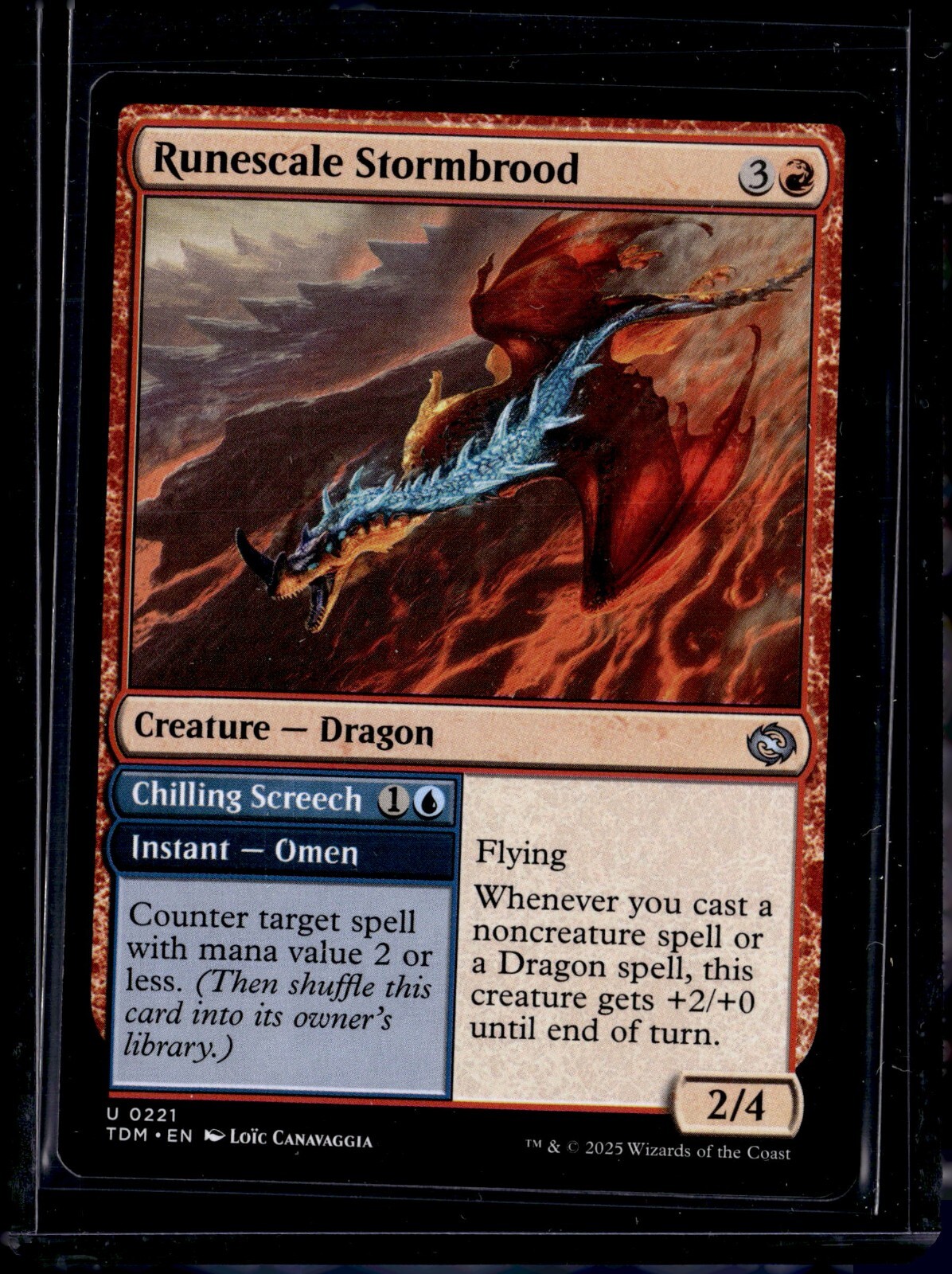 Runescale Stormbrood - 221 - TDM - NM - MTG Magic the Gathering | eBay