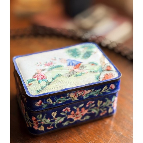 Antique Chinese Qing / Republic Canton Enamel Copper Cloisonné Box | eBay