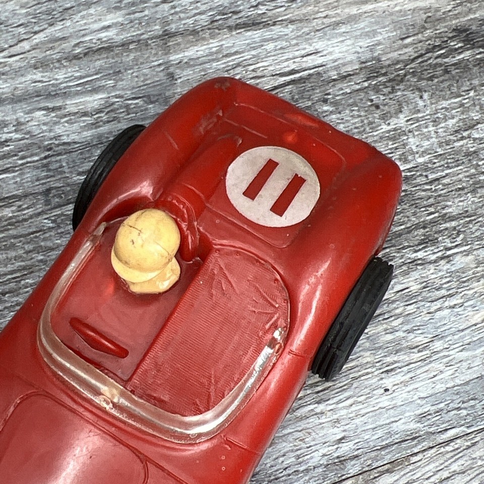 Vintage MARX Toys Slot Race Car 1/32 - RED #11 Racing, RARE | eBay