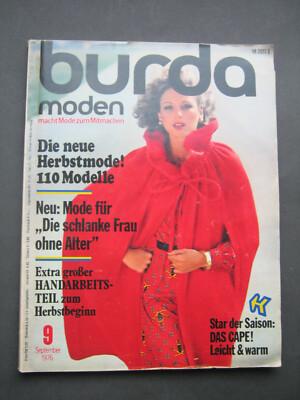 Modezeitschrift-Burda Moden-9 September 1976 Mode Nähen Modemagazin ...