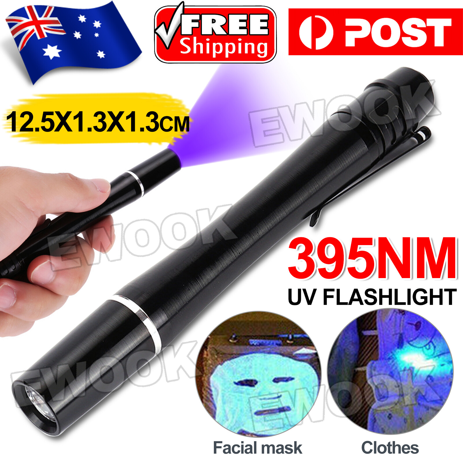 UV Ultra Violet LED Flashlight Blacklight Light 395nM Inspection Lamp ...