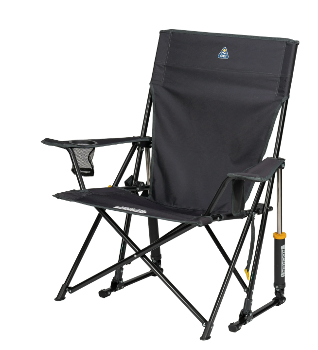 GCI Outdoor Comfort Pro Rocker Foldable Rocking Camp Chair, Dark ...