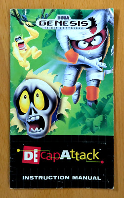 No Game - DECAP ATTACK Booklet INSTRUCTION MANUAL Sega Genesis DECAPATTACK book | eBay