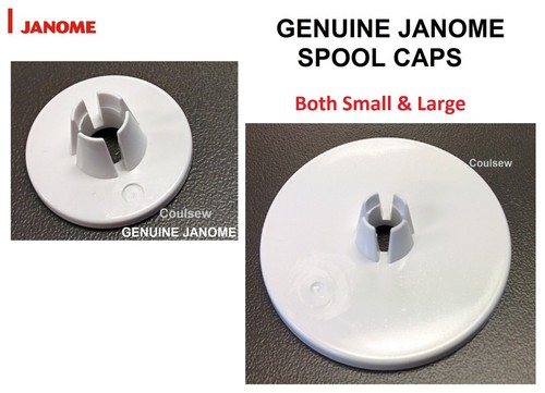 JANOME SEWING THREAD SPOOL HOLDER CAP COTTON DISC STOPS * SMALL & LARGE ...