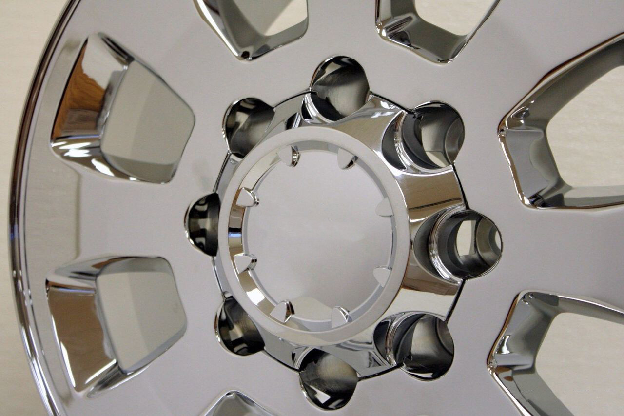 2011-2024 Chevy Silverado 2500 3500 Chrome 18" 8 Lug Replica Wheels ...