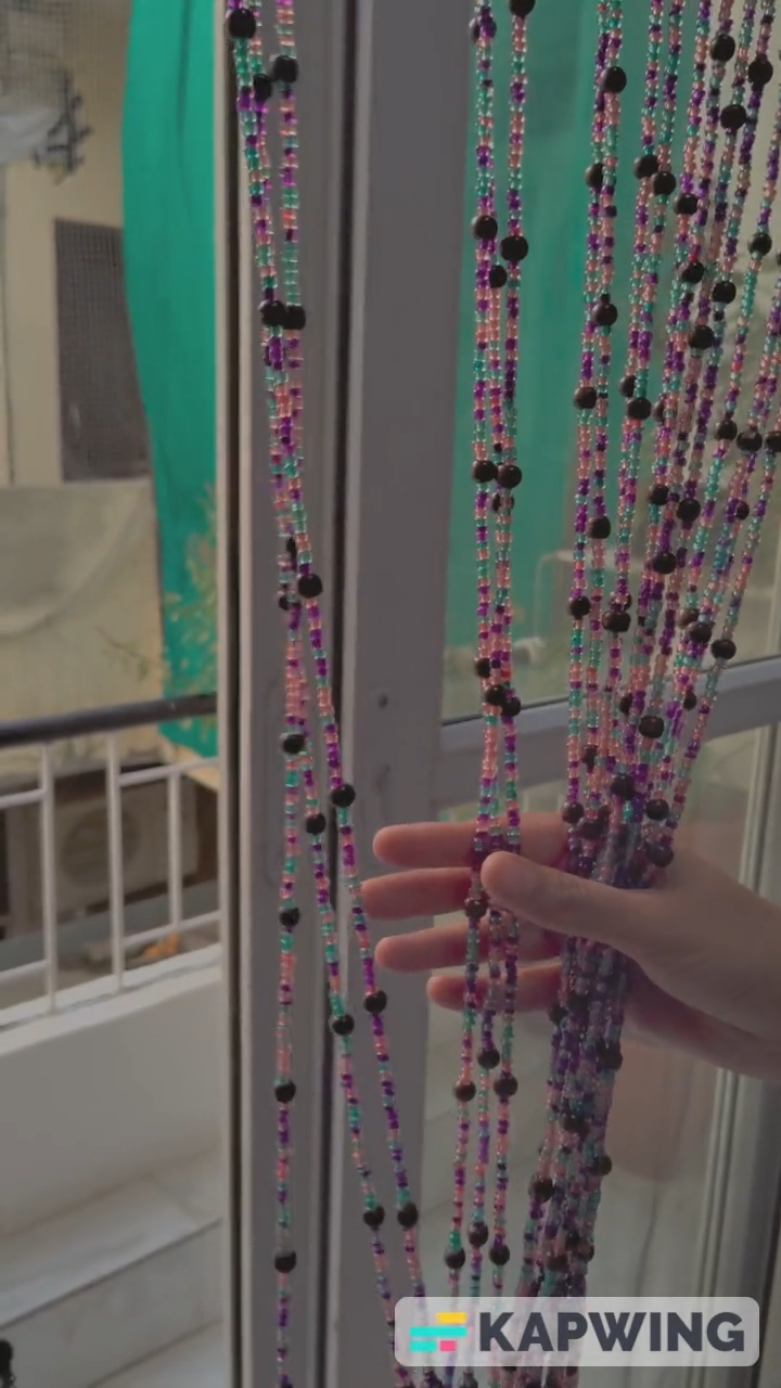 Handmade Beaded String with bells Curtain Hippie Boho Colorful Home ...