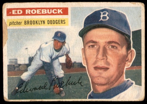 1956 Topps Ed RoeBuck (WB) Brooklyn Dodgers #58 G (Edge/Corner Wear) | eBay