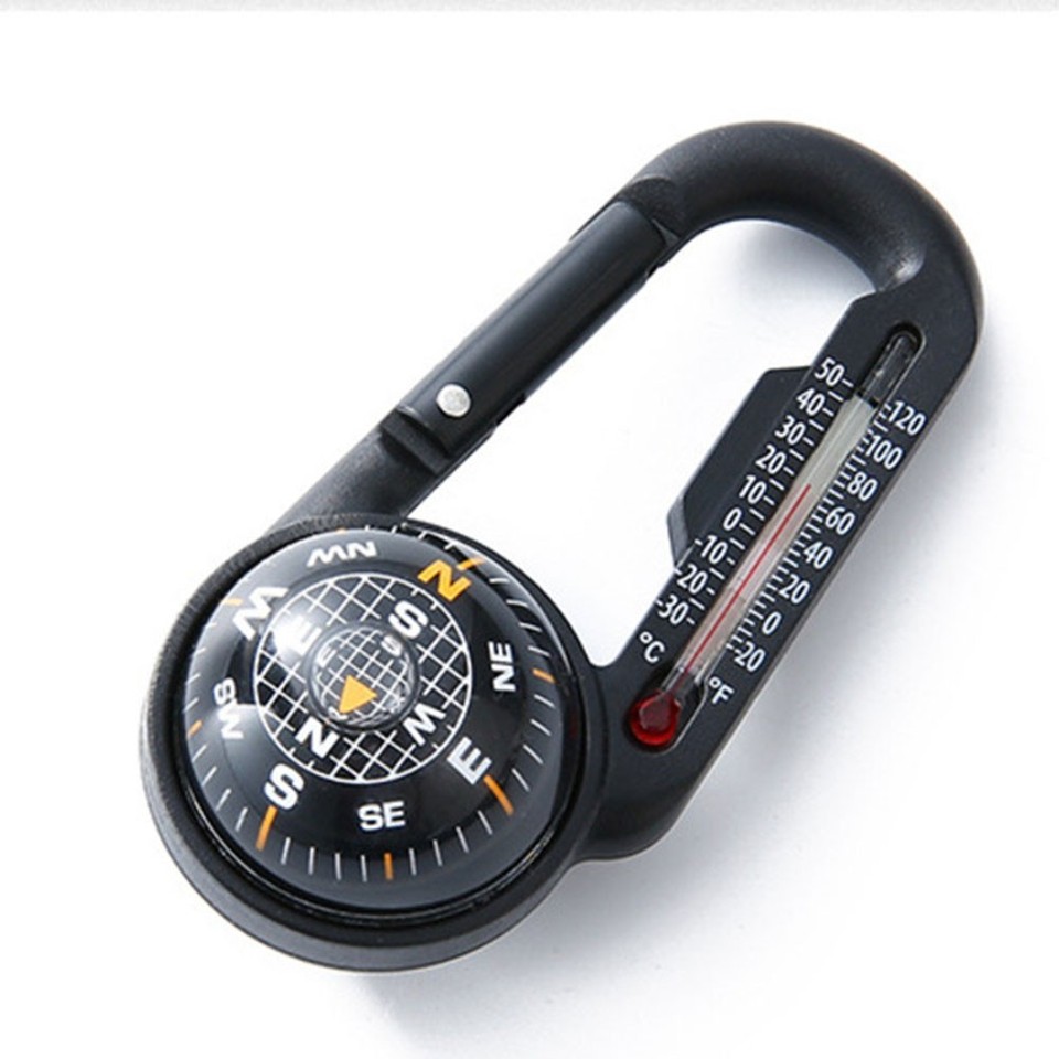 Mini For Compass Carabiner Clip with Thermometer Lightweight and Easy ...