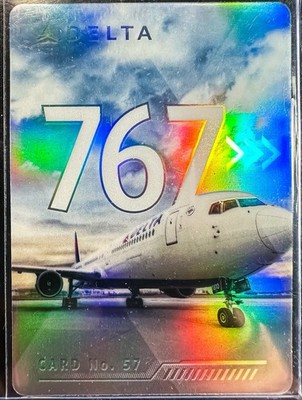 2022 Delta Trading Card Boeing 767-400ER Card #57 Holographic | eBay