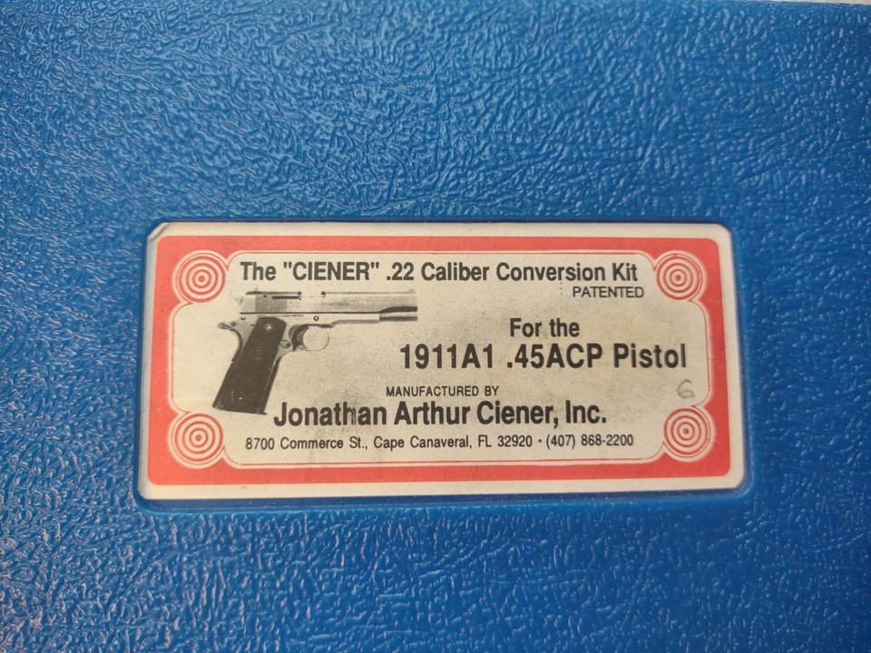 Ciener Government 1911A1 1911 22LR Conversion Kit for Colt w/ 10rd Mag ...