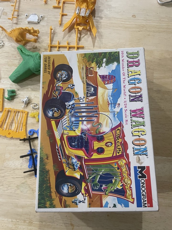 VINTAGE MONOGRAM DRAGON WAGON 1/24 SCALE MODEL KIT WITH ORIGINAL BOX | eBay