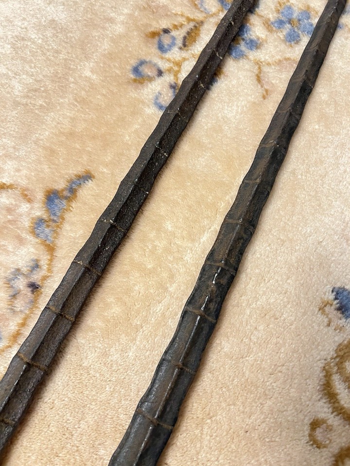 RARE Set 2 Vintage Chinese Dao Sword Breaker Shaped Mace Long Jian ...