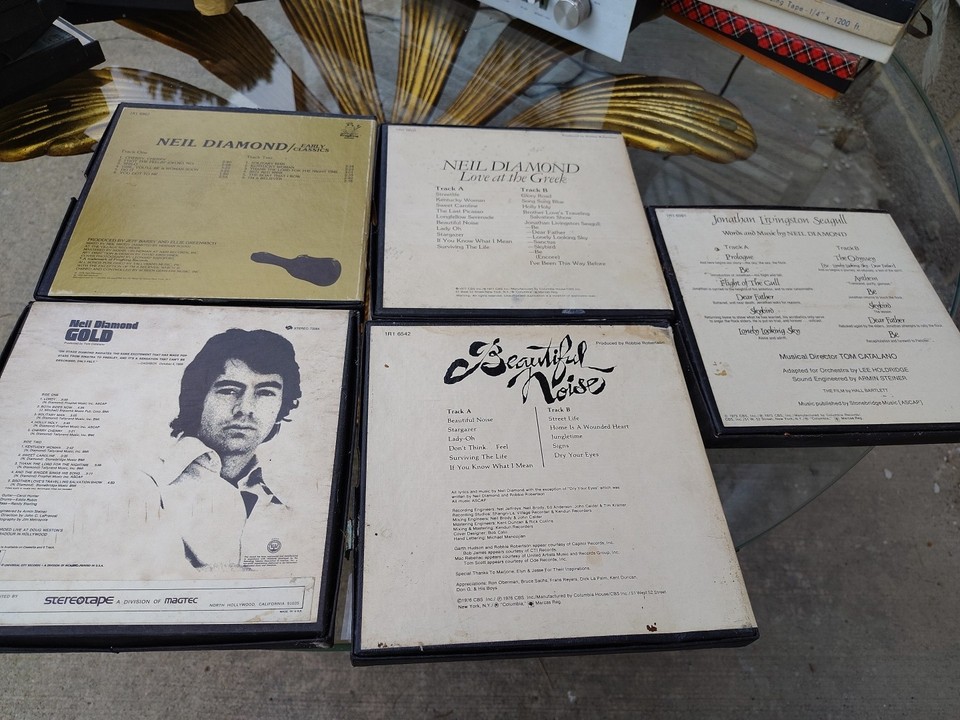 LOT of 5 Reel to Reel Tapes Neil Diamond in original boxes quick ship ...