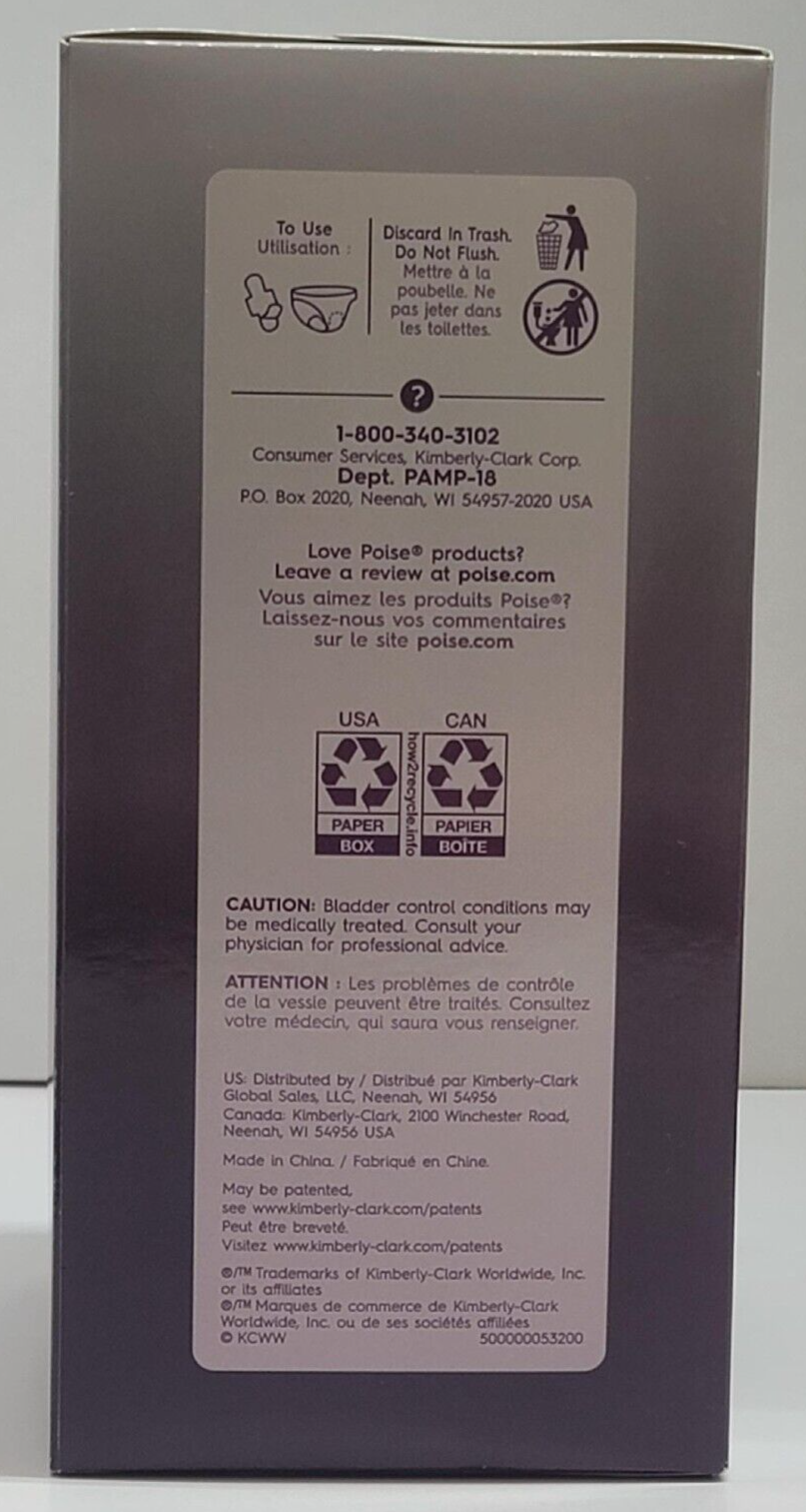 Poise Active Collection Ultra Thin Pad with Wings - Pack of 18, 4 ...