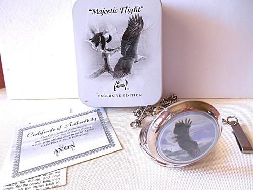 AL AGNEW Majestic Flight Pocket Watch with Chain and Tin -New Battery ...