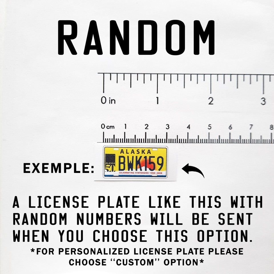 RC 1/10 USA STATES License Plate Scale Sticker American Number Plates ...