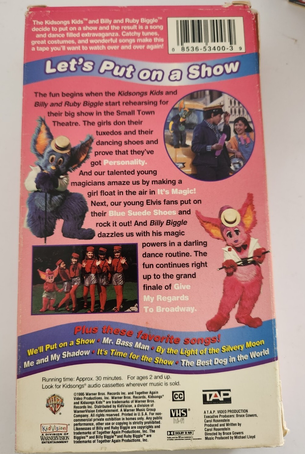 Kidsongs ~ Let’s Put On A Show ~ VHS Billy/Ruby Biggle ~ Educational ...