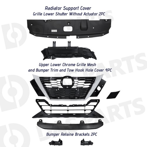 For Nissan Sentra 2020-2022 Grilles/Radiator Shutter/Brackets/Fog ...