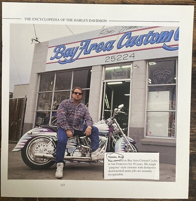 Book Clipping Photo Ron Simms Bay Area Custom Cycles Harley Davidson | eBay