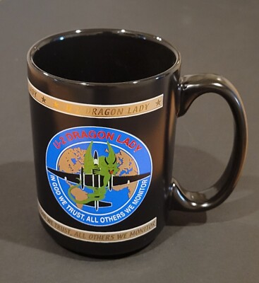 U-2, DRAGON LADY, USAF, Lockheed, " IN GOD WE TRUST ", Gold Trimmed ...